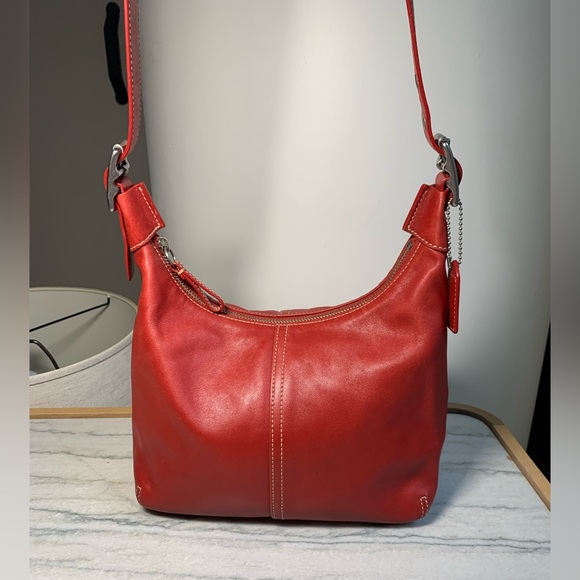 Coach | Bags | Rare Vintage Red Coach Legacy Hobo Shoulder Bag 9566 ...